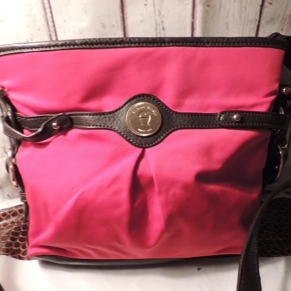 Aigner | Bags | Vintage 98s Small Red With Black Trim Aigner Bag | Poshmark
